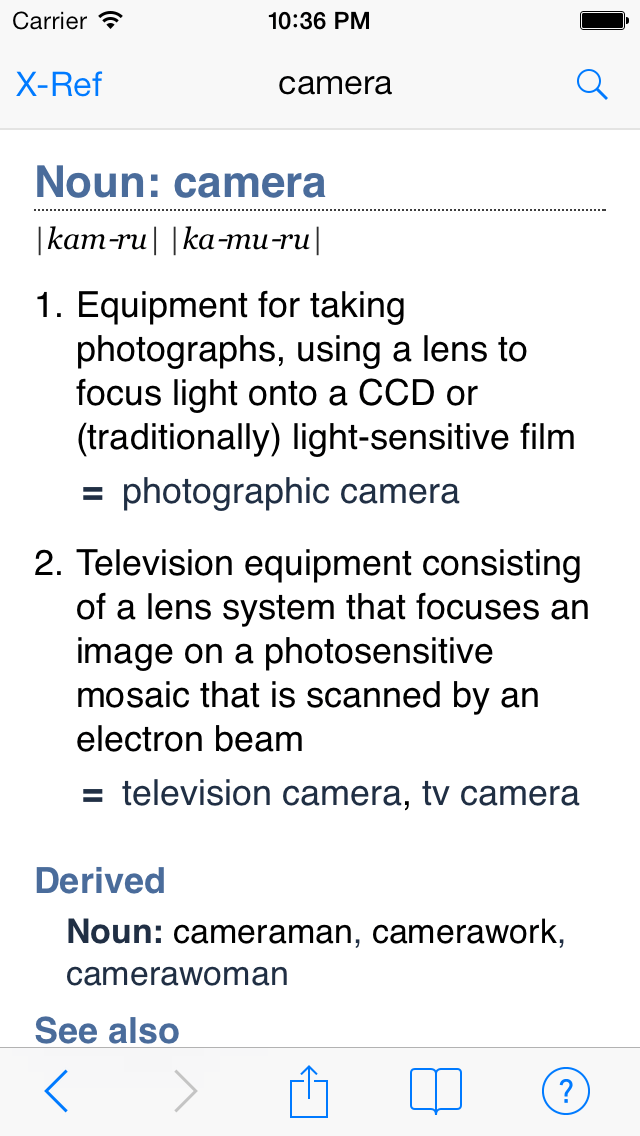 WordWeb iPhone Dictionary and Thesaurus